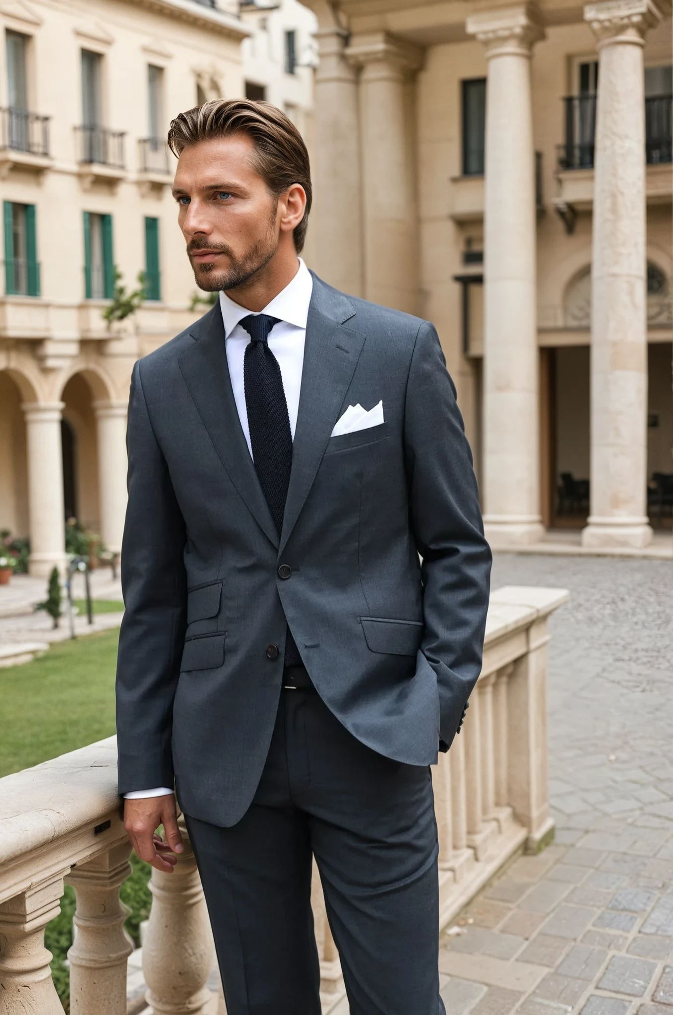 Costume homme élégant en laine Super 100's Anthracite - Curling Paris